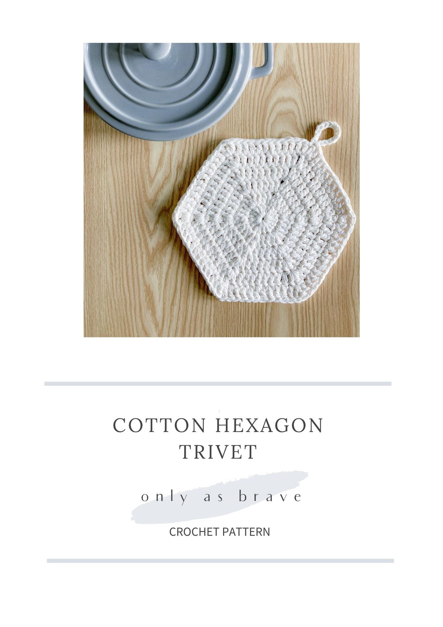 CROCHET PATTERN Trivet Pattern Cotton Hexagon - Etsy