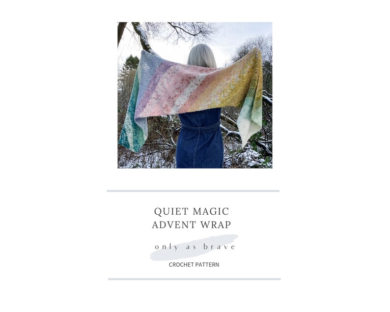 CROCHET WRAP PATTERN Quiet Magic Advent Wrap Mini Skein - Etsy