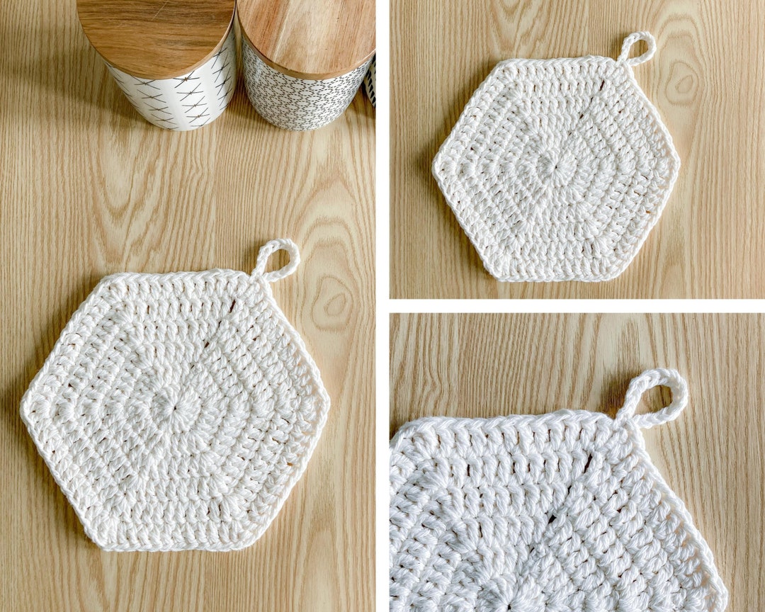 CROCHET PATTERN Trivet Pattern | Cotton Hexagon - Etsy