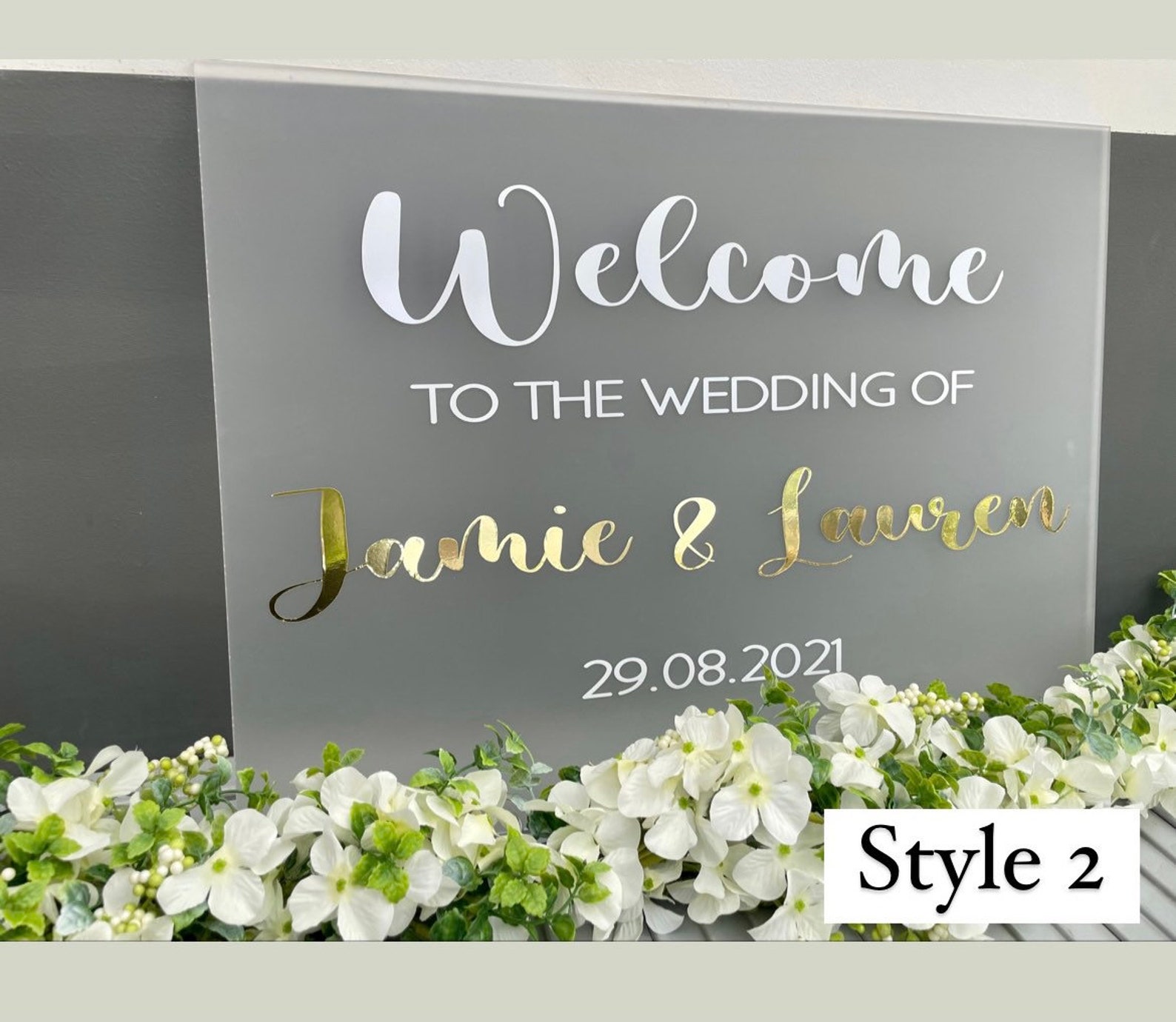 Frosted Acrylic Welcome Sign Perspex Wedding Sign Frosted - Etsy UK