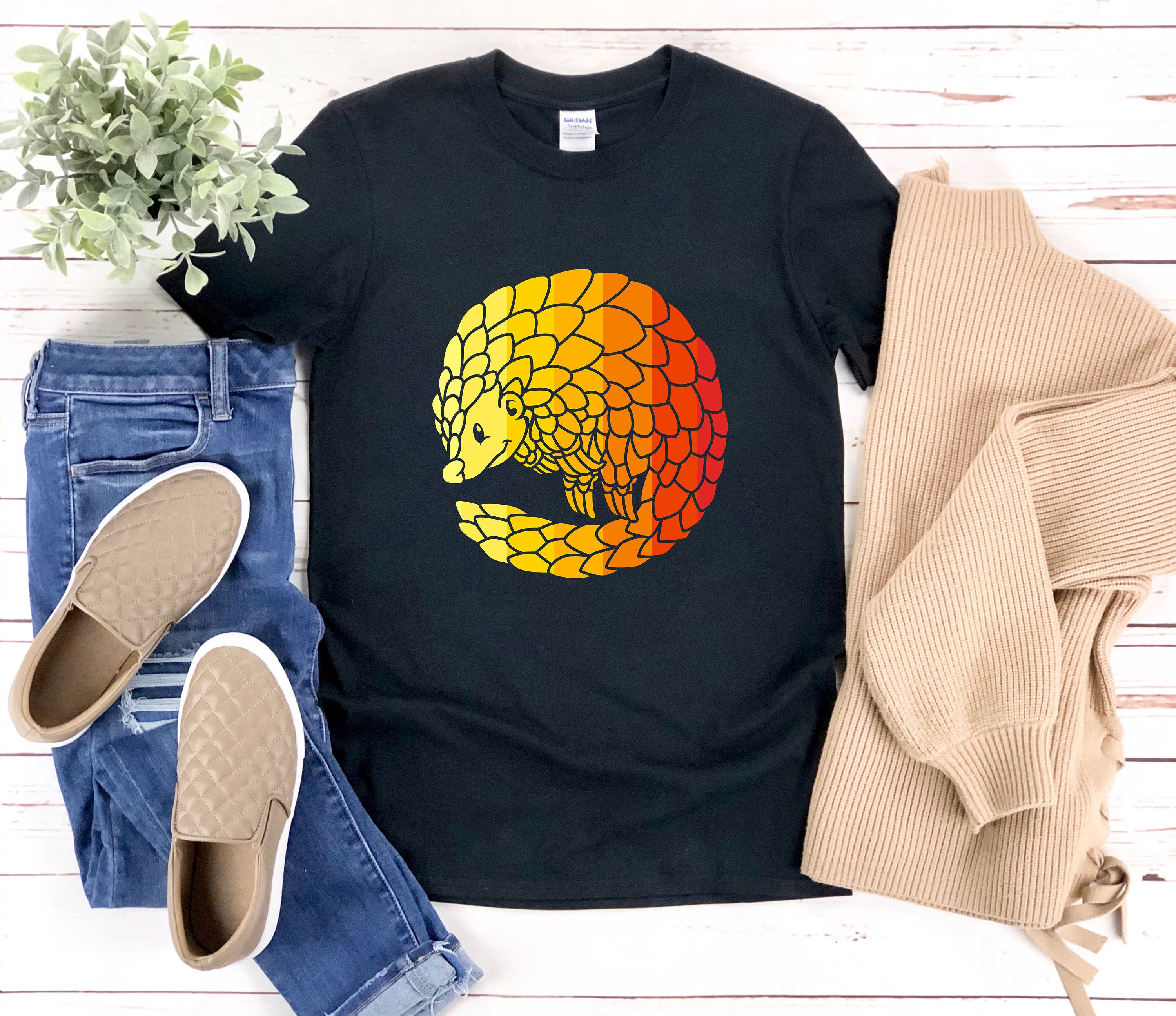 Retro Pangolin Shirt, Cute Pangolin Shirt, Pangolin T Shirt, Endangered ...