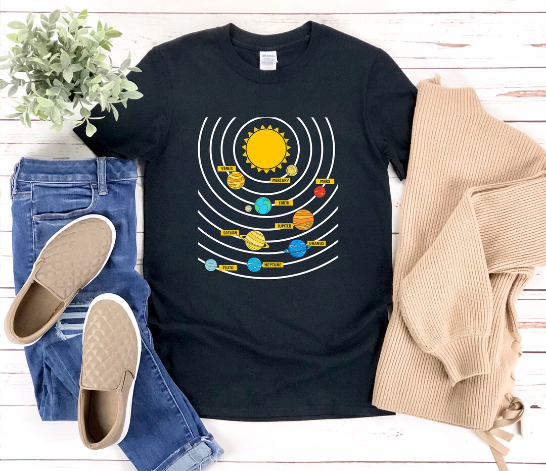 Solar System Shirt, Sun Shirt, Planet Shirt, Science Lover Gift, Solar ...