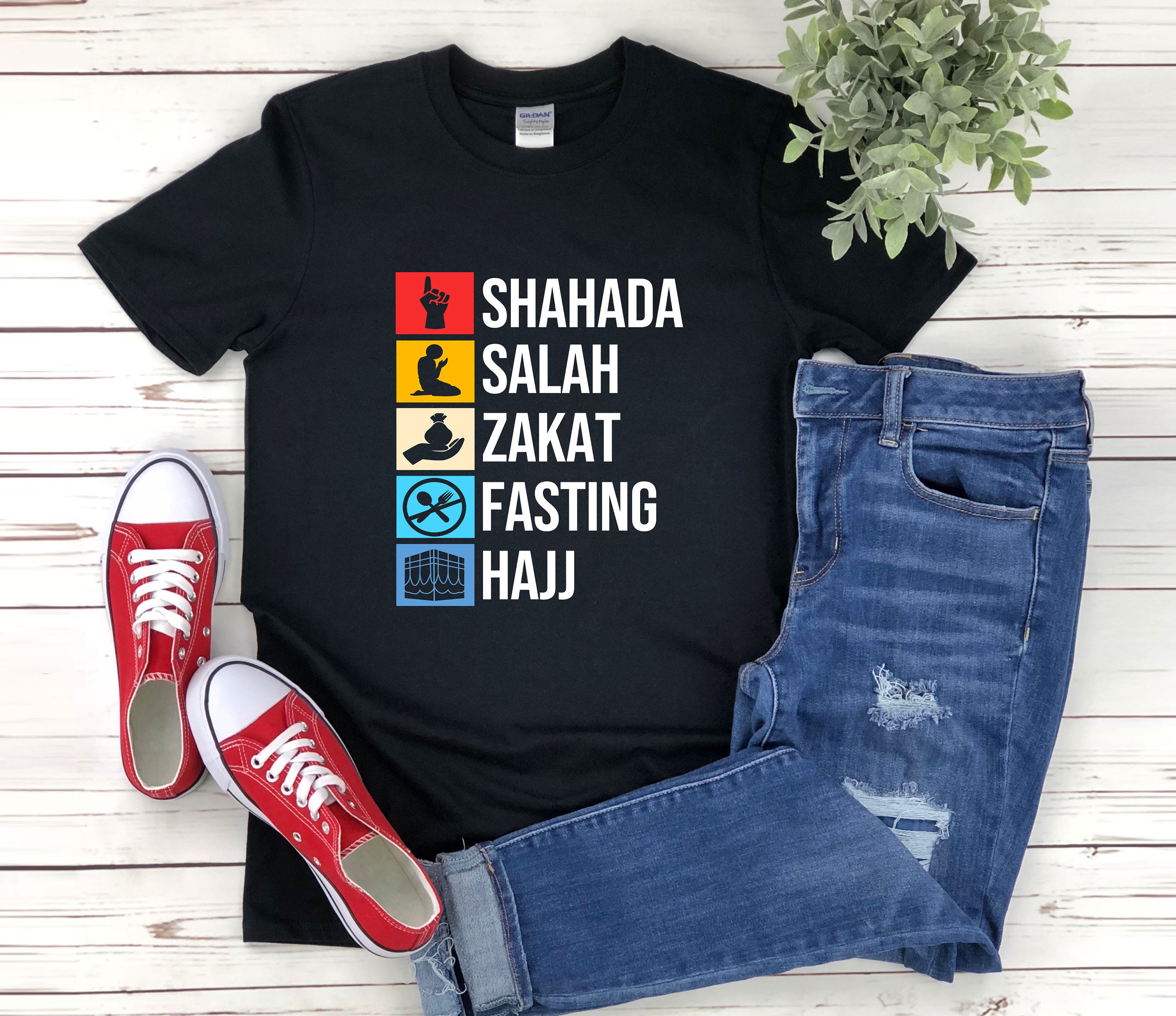Islam Shirt, Islamic Shirts, Muslim Shirt, Five Pillars of Islam ...