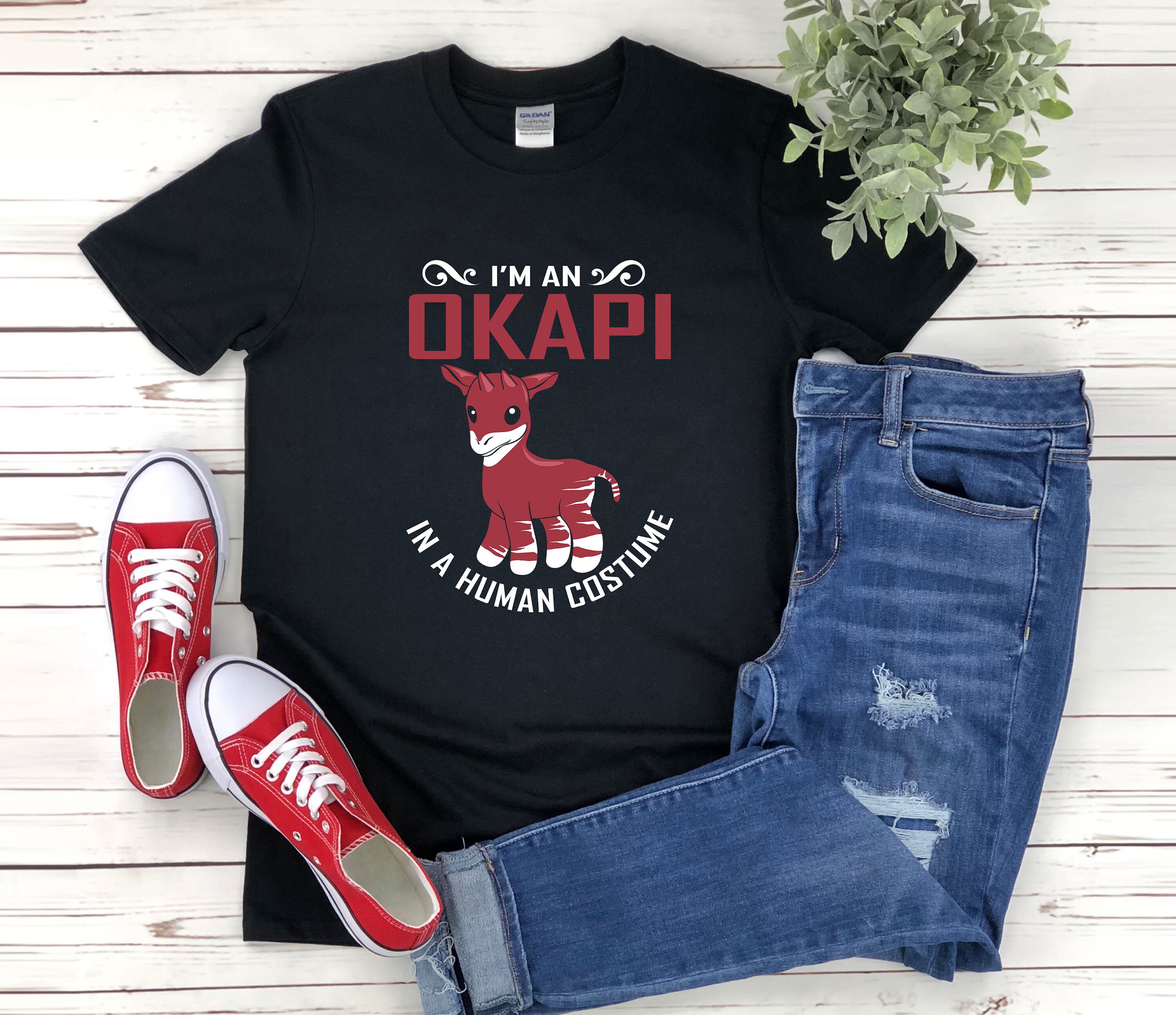 Okapi Shirt, Im an Okapi in A Human Costume, Human Costume Shirt, Funny ...