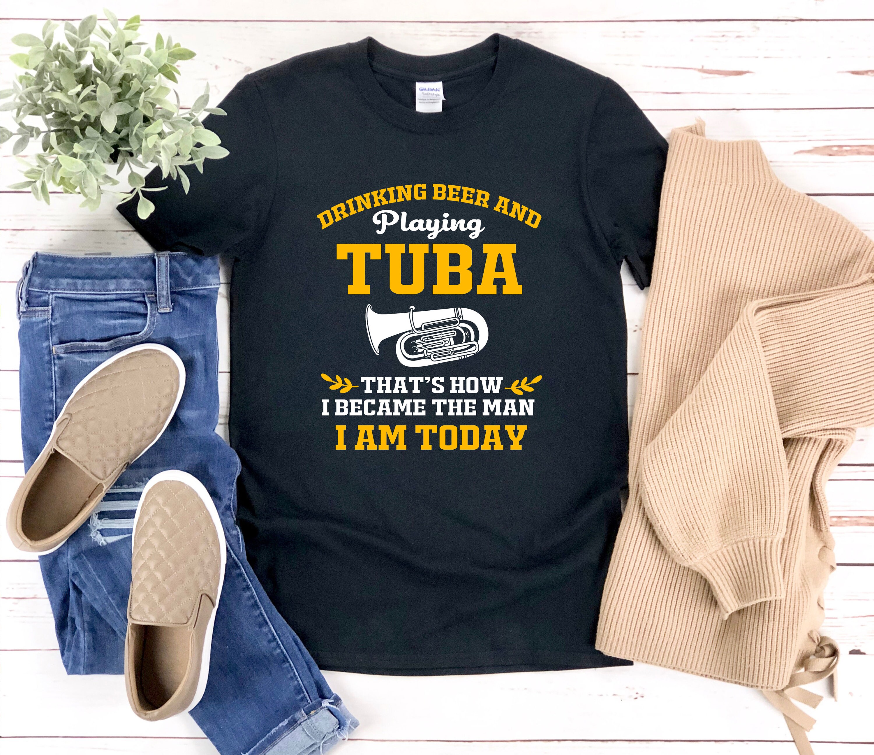 Tuba Shirt, Marching Band Shirt, Beer Lover Shirt, Tuba and Beer ...