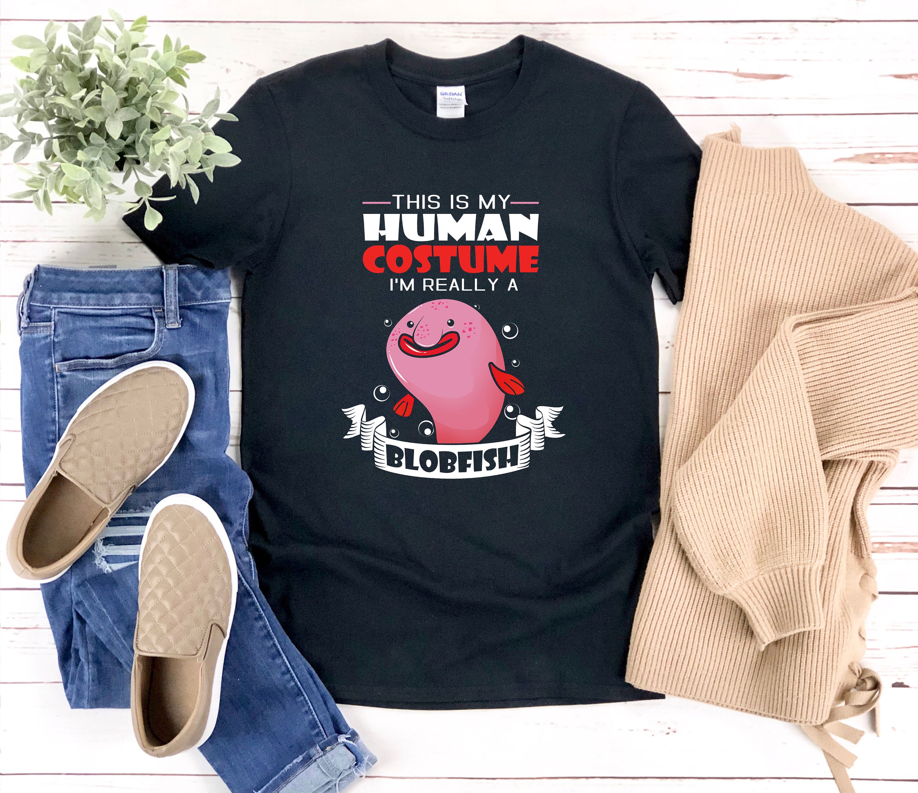 Funny Blobfish Shirt, Blob Fish Shirt, This is My Human Costume Im ...