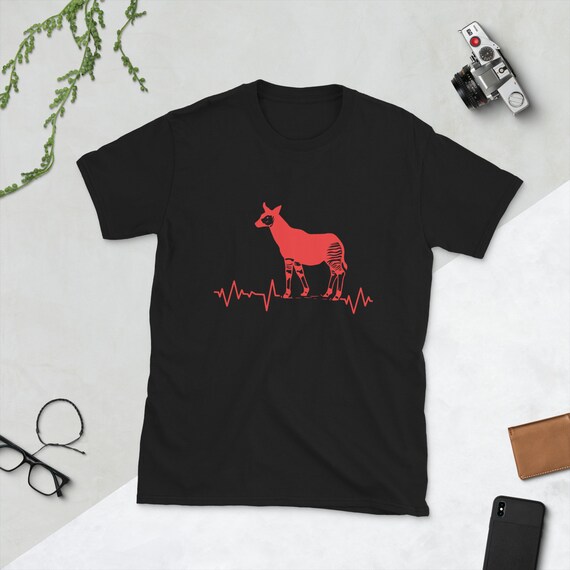 Okapi Shirt Okapi Heartbeat I Love Animals Tshirt Okapi - Etsy