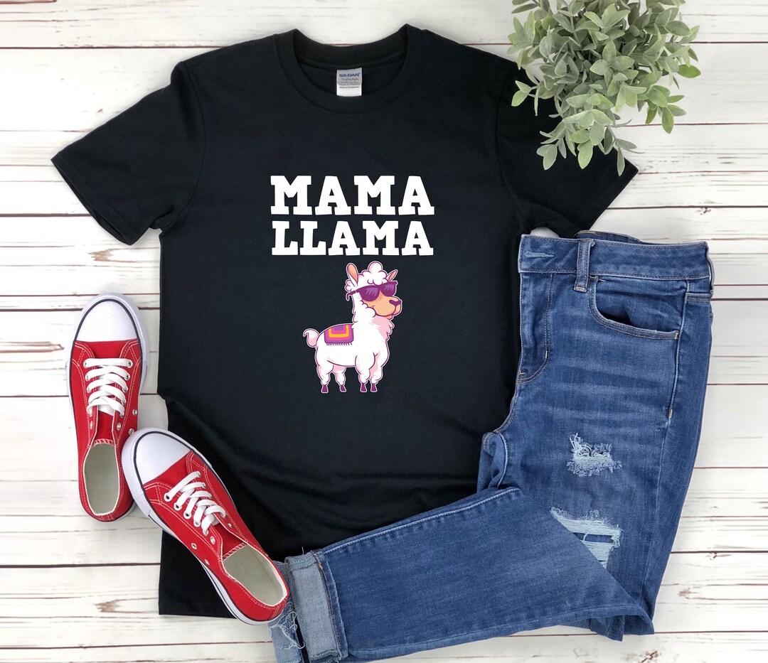 Mama Llama Shirt, Llama Mom, Mothers Day Llama, Cute Mom Shirt ...