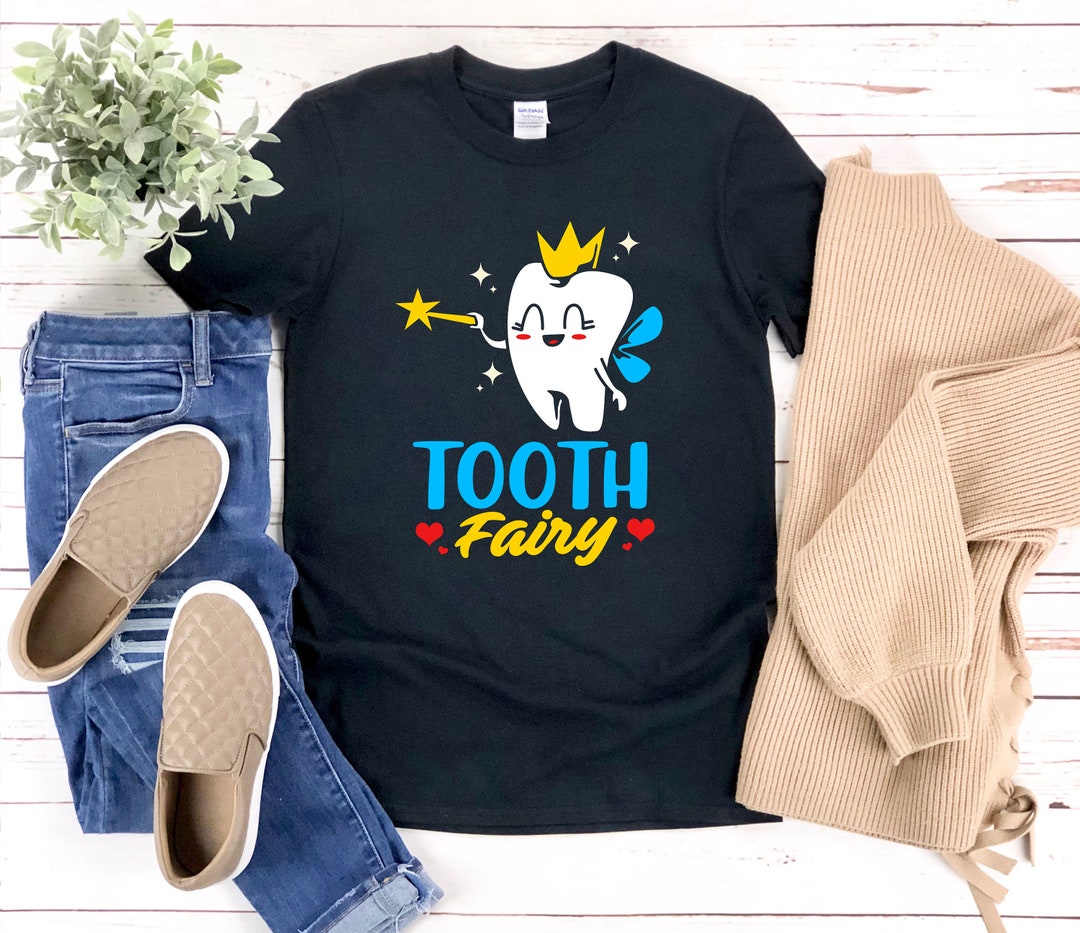 Tooth Fairy Shirt, Cute Tooth Shirt, Cute Dentist Gift, Cute Dental ...