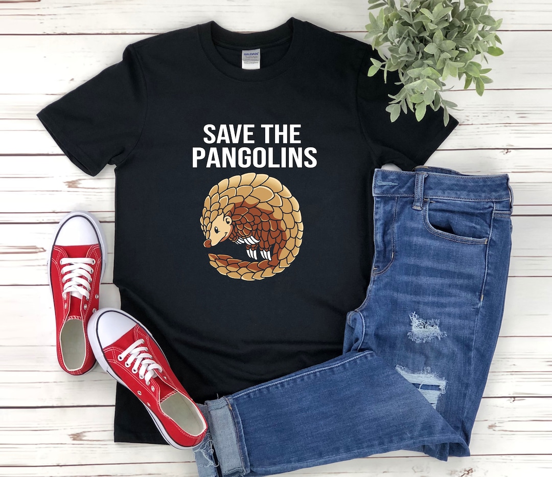 Pangolin Shirt, Save the Pangolins, Endangered Species Tshirt, Animal ...