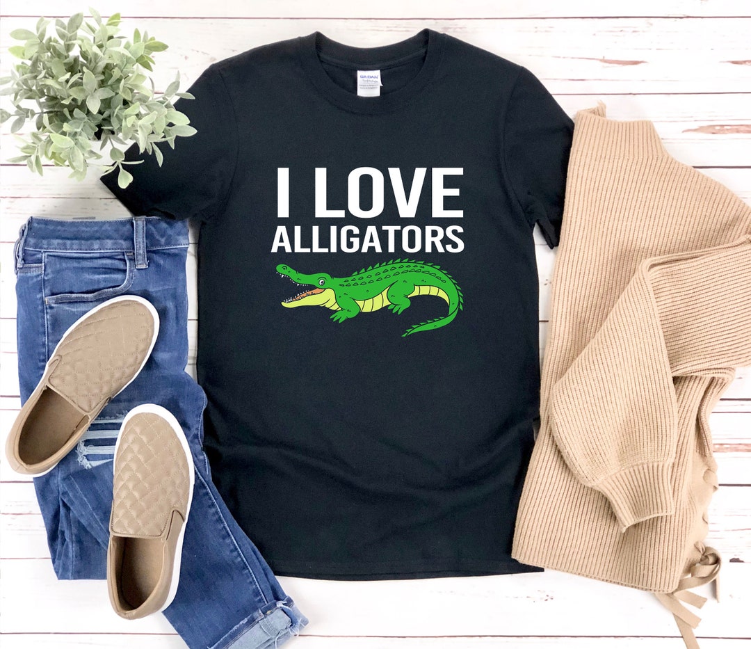 Alligator Shirt, Alligator Lover Shirt, Animal Lover Shirt, I Love ...