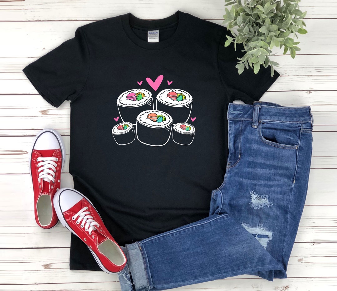 Sushi Shirt, Sushi Rolls, Japanese Sushi Shirt, Food Lover Gift, Sushi ...