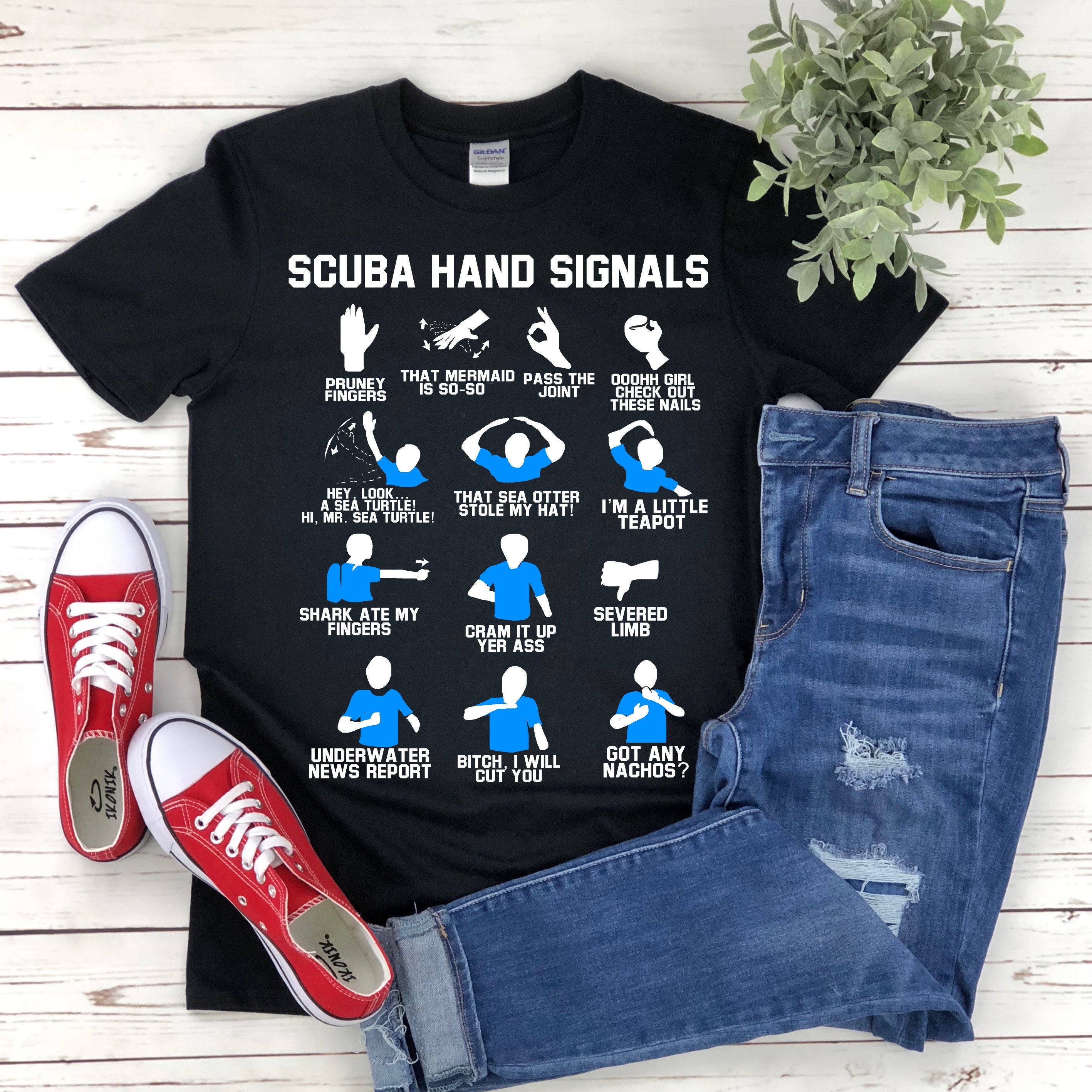 Scuba Hand Signals Shirt Scuba Diving Shirt Scuba Diver T - Etsy