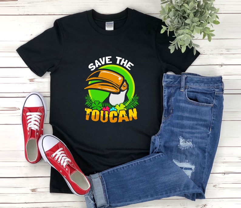 Camisa de tucán, Save The Toucan, camisa de pájaro tropical, pájaro de tucán, regalos para los ...