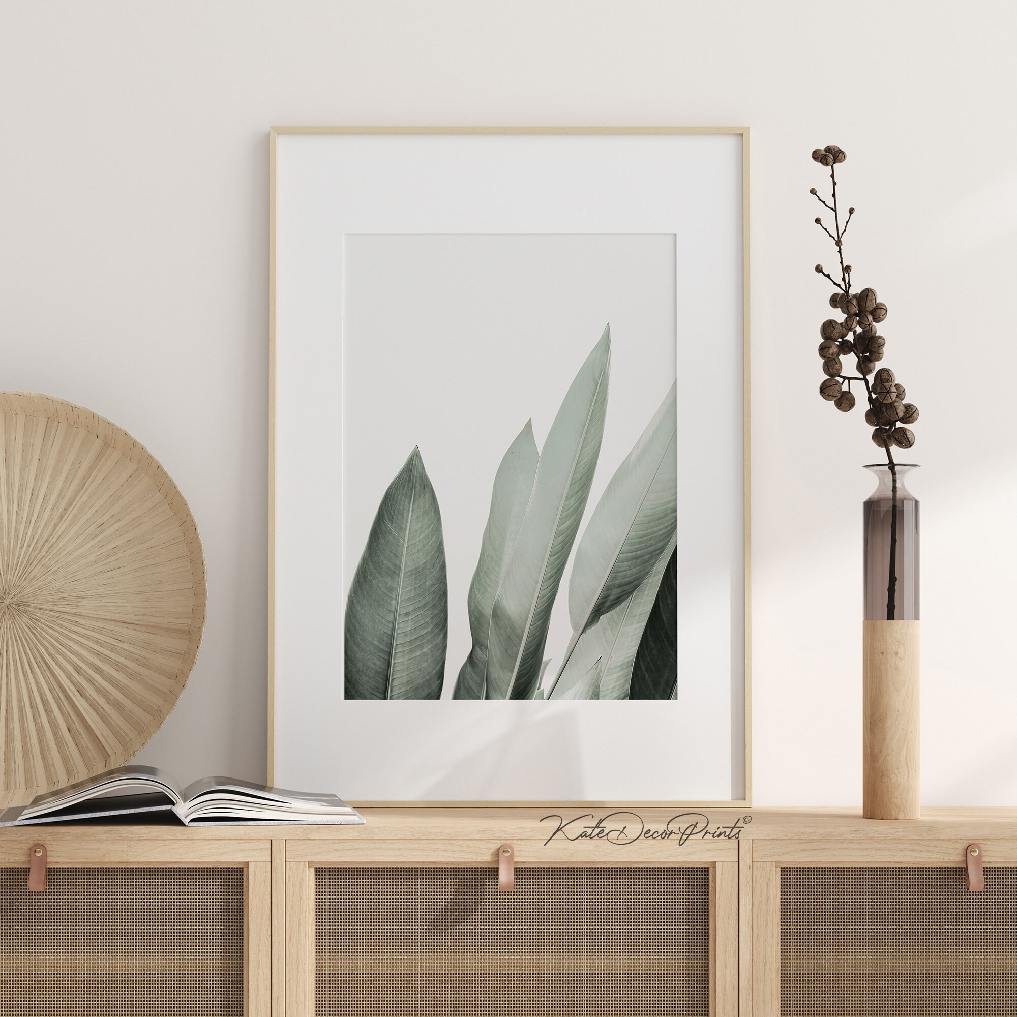 Green Leaves Print Plant Poster Botanical Print Leaf Botany | Etsy