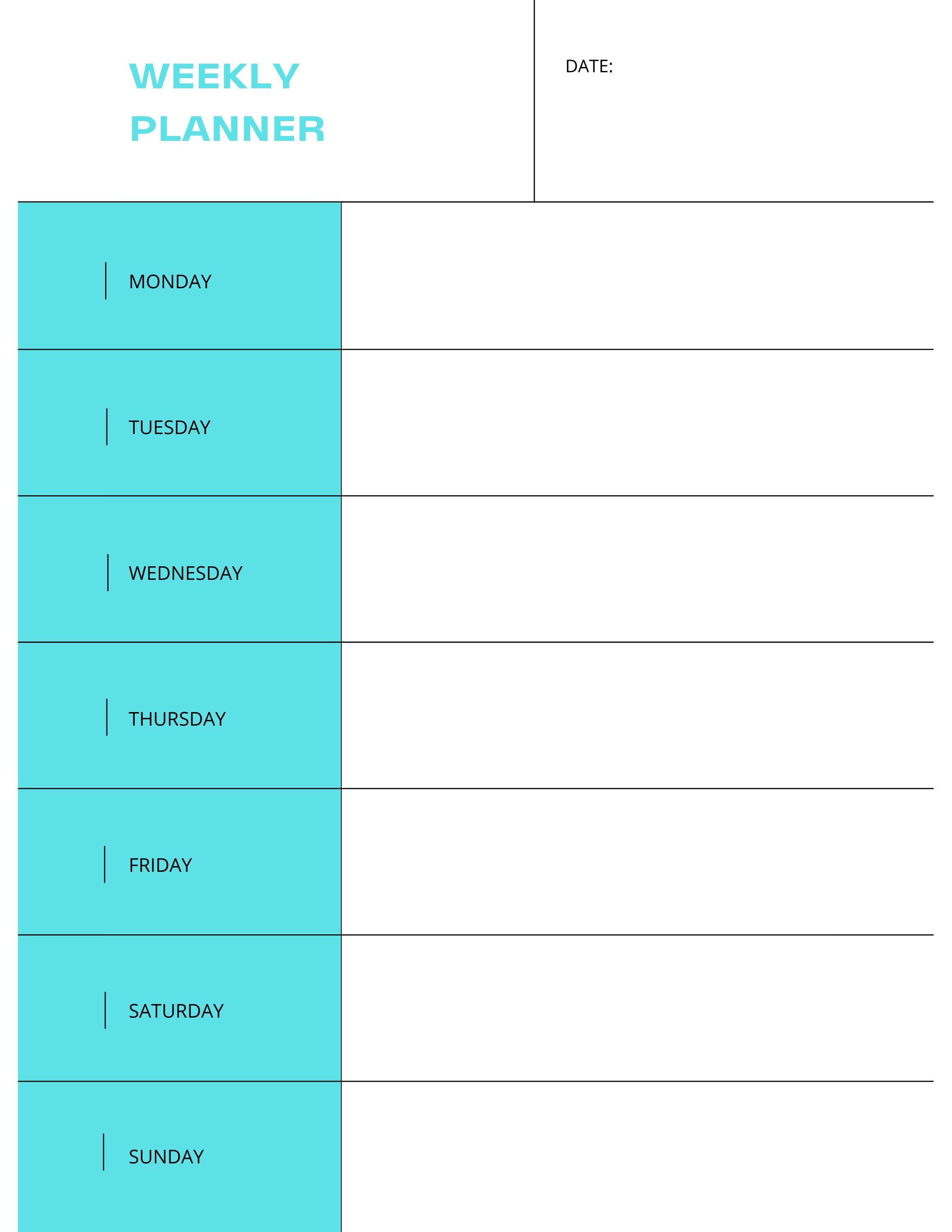 Printable Digital Weekly Planner for Home and Office . - Etsy