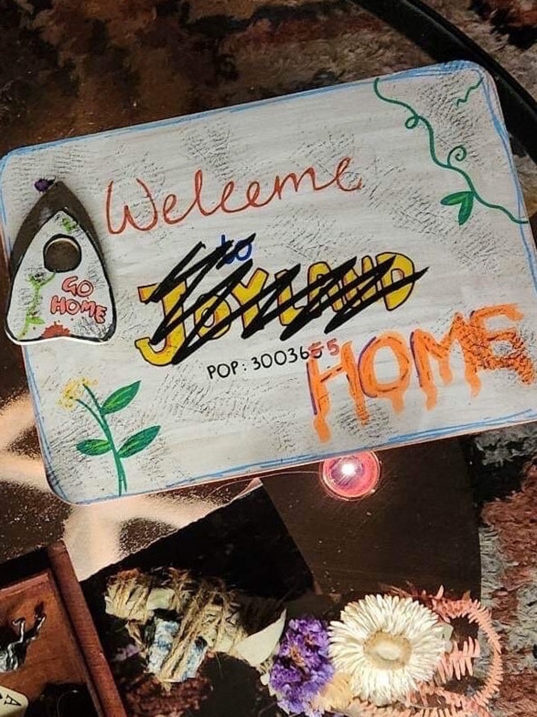 Hand-decorated Seance Board - Sign for Hell, Spooky Halloween - Etsy