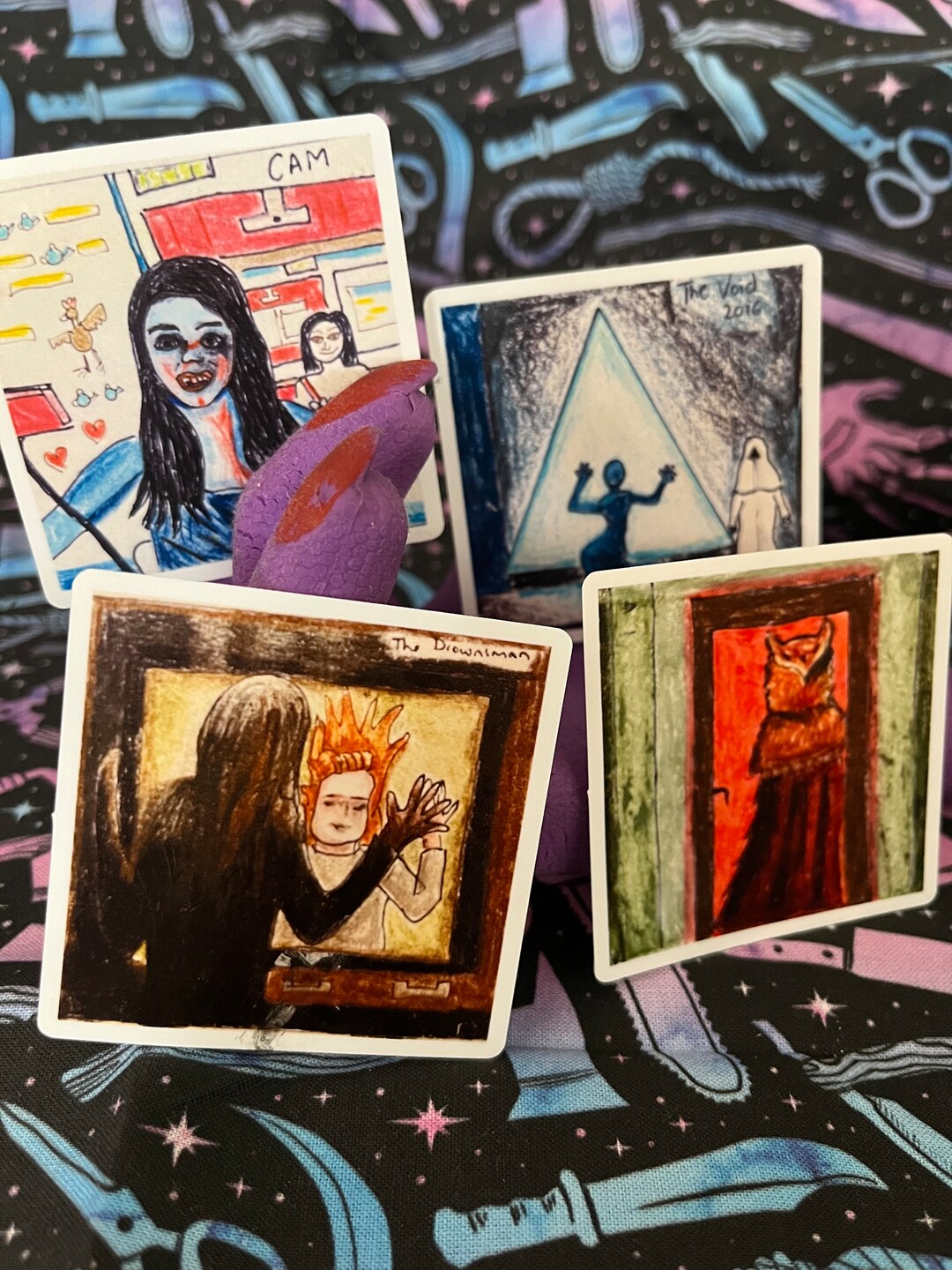 Horror-themed, Hand-drawn, 5cm Vinyl Stickers 2010s and 20s Horror 3 ...