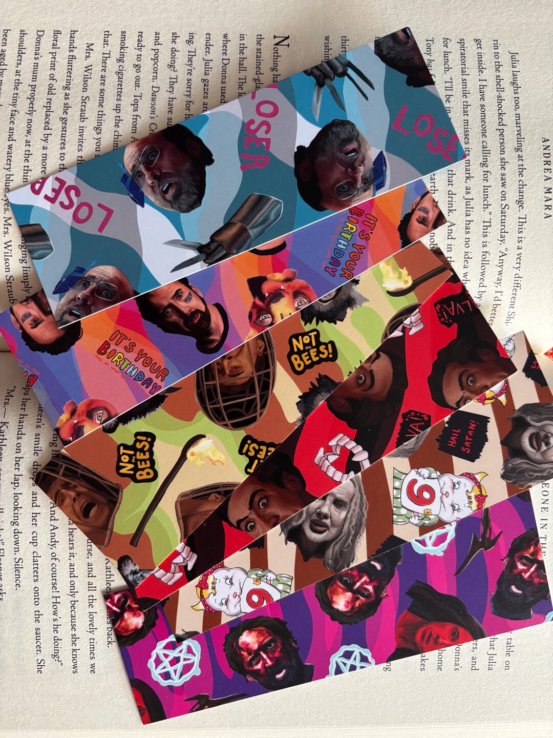 The Nick Cage Collection - Horror Themed Bookmarks - Longlegs, Dream ...