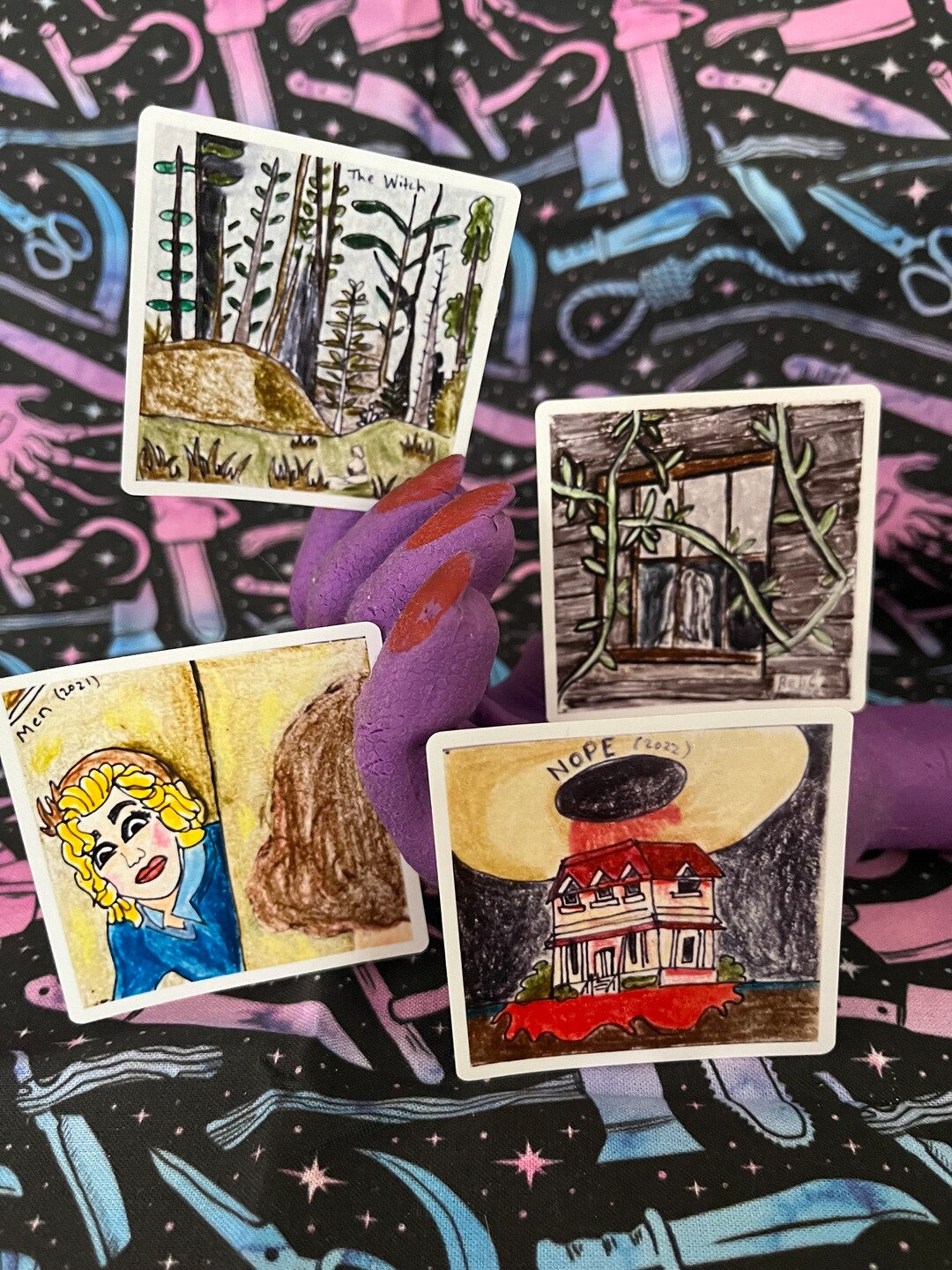 Horror-themed, Hand-drawn, 5cm Vinyl Stickers 2010s and 20s Horror 5 ...