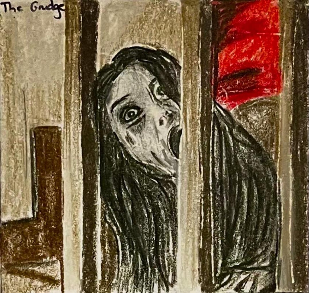 The Grudge #2 - Hand-drawn, Horror Themed Stickers, Magnets and Candles ...