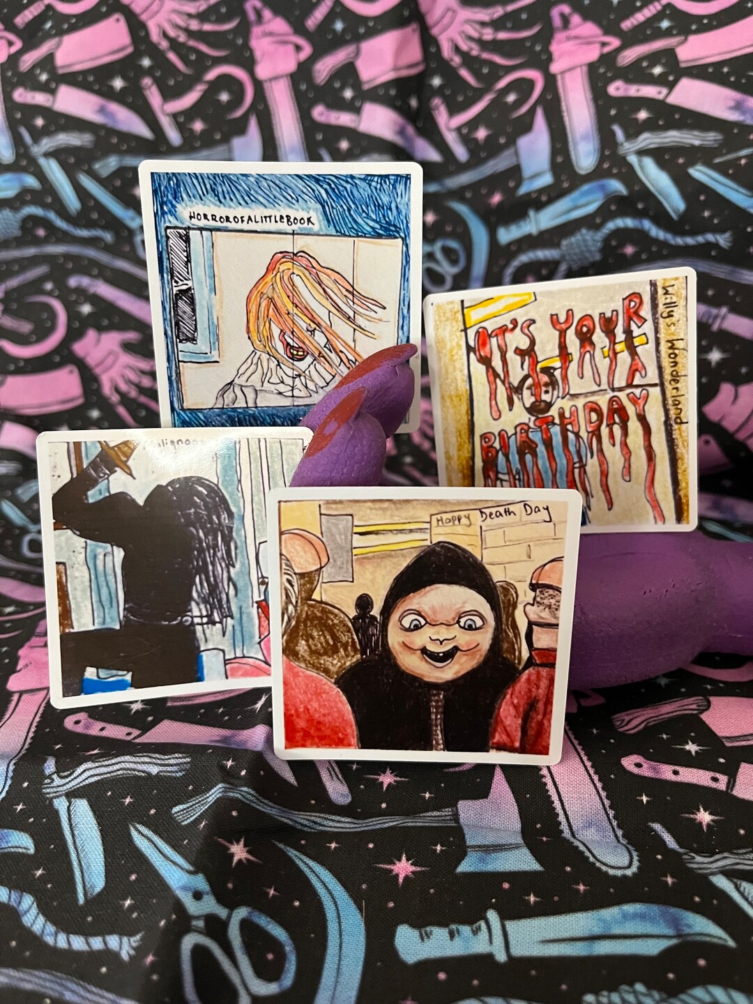 Horror-themed, Hand-drawn, 5cm Vinyl Stickers 2010s Horror 2 Malignant ...