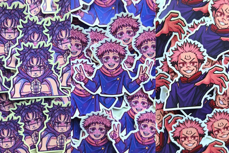 Jujutsu Anime JJK Matte Stickers - Etsy