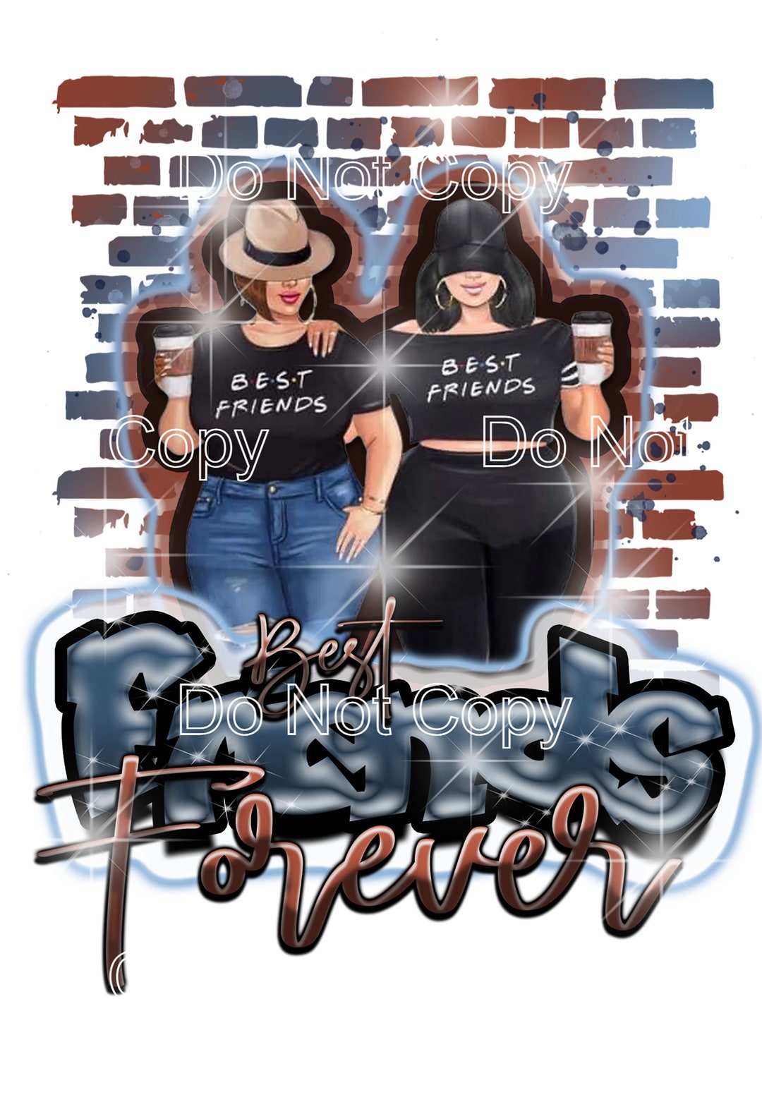 Best Friends Forever PNG, Sublimation Design Download, Black Women ...
