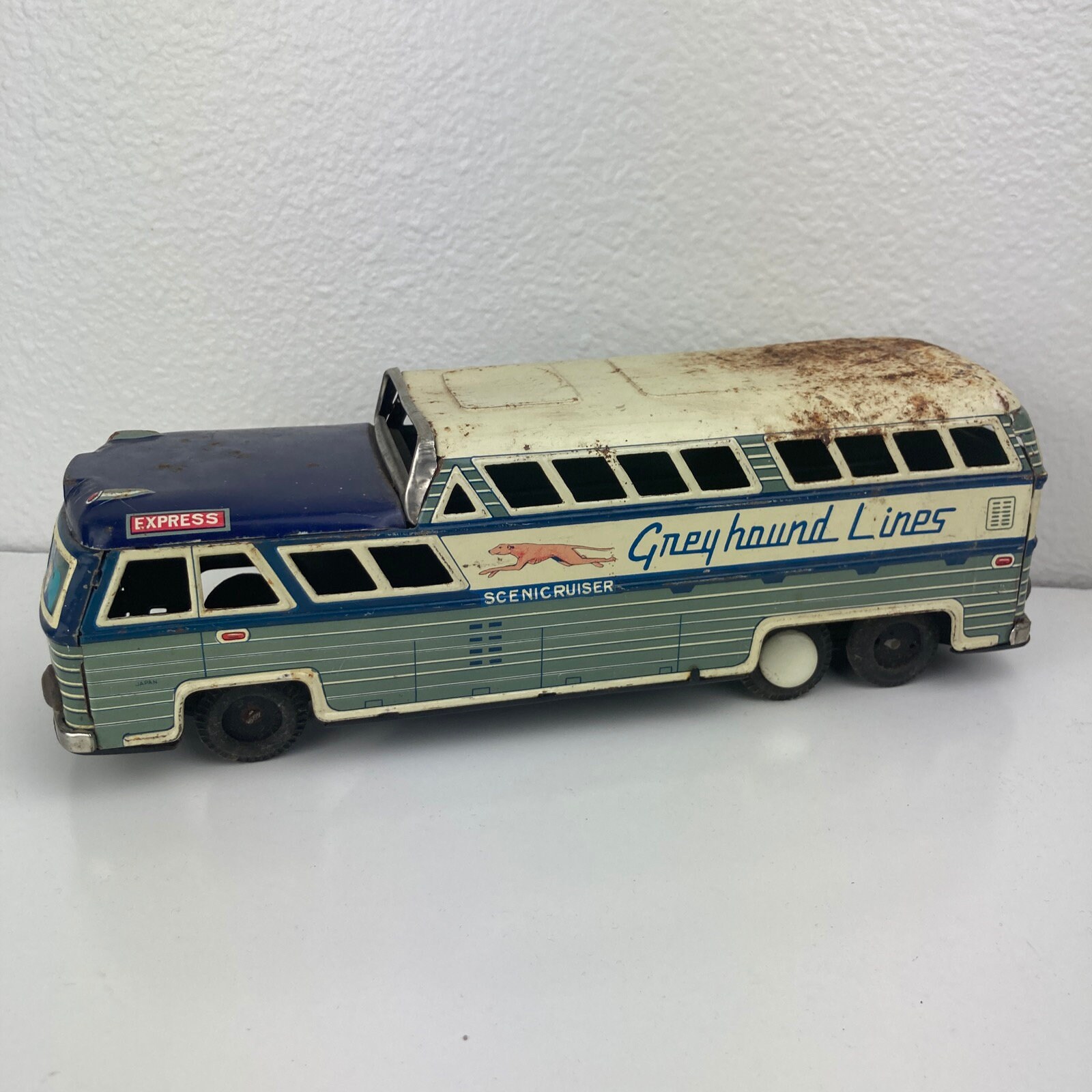Vintage Toy Greyhound Scenicruiser Tin Friction Bus M-732 11 1/2" - Etsy