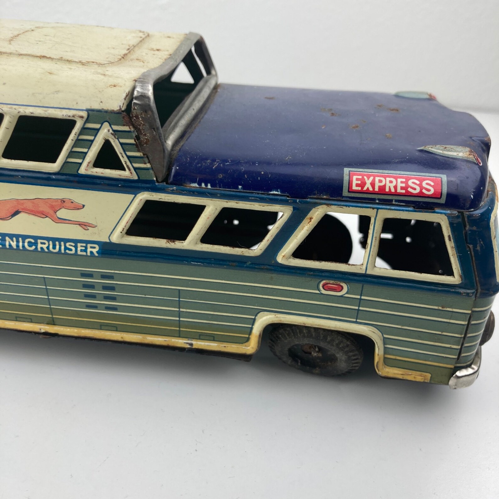 Vintage Toy Greyhound Scenicruiser Tin Friction Bus M-732 11 1/2" - Etsy