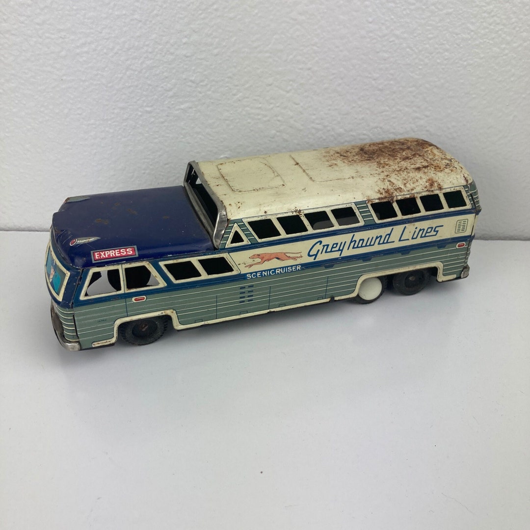 Vintage Toy Greyhound Scenicruiser Tin Friction Bus M-732 11 1/2" - Etsy