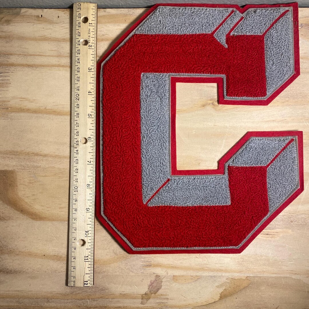 Vintage Chenille Varsity Letter Patch: 1970s Wool Felt. Conrad High - Etsy