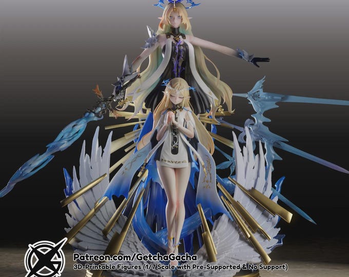 Cartethyia & Fleurdelys (wuwa) 3D Printed Model by Getchagacha Resin ...