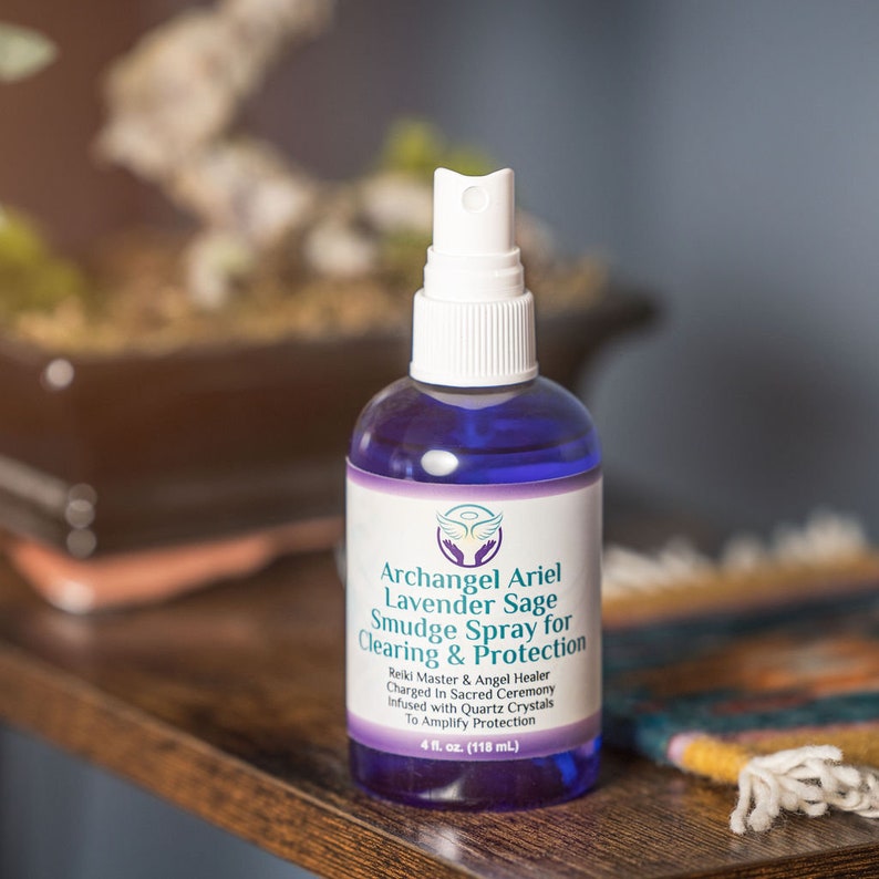 Lavender Sage Smudge Spray: Smokeless Cleansing Mist With Quartz - Etsy