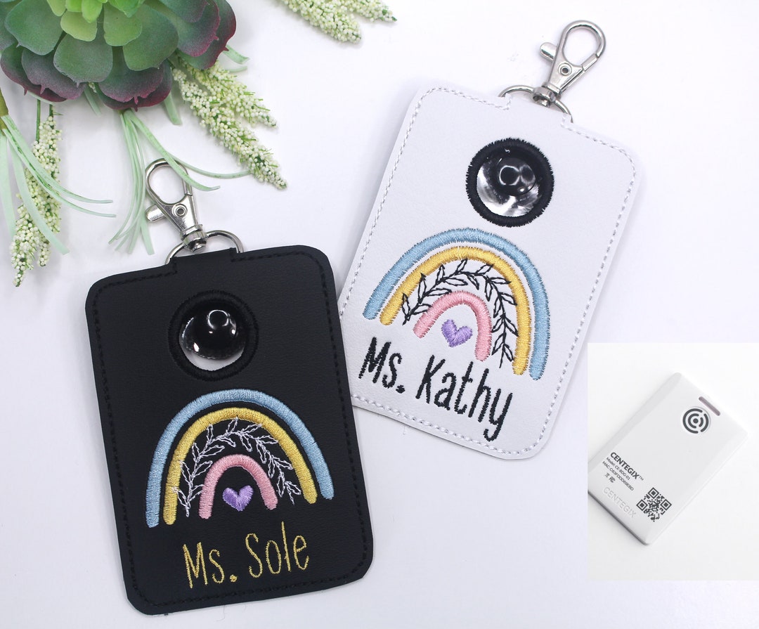 Alarm ID Badge Holder Alarm Holder Key Ring Vertical ID Card - Etsy