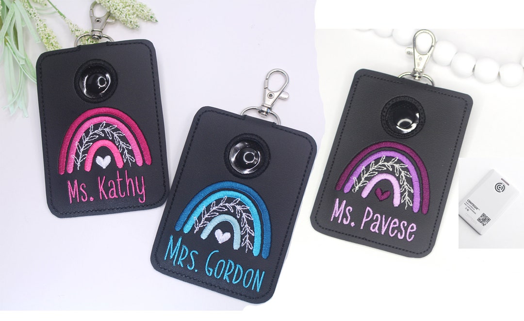 Alarm ID Badge Holder Alarm Holder Key Ring Vertical ID Card - Etsy