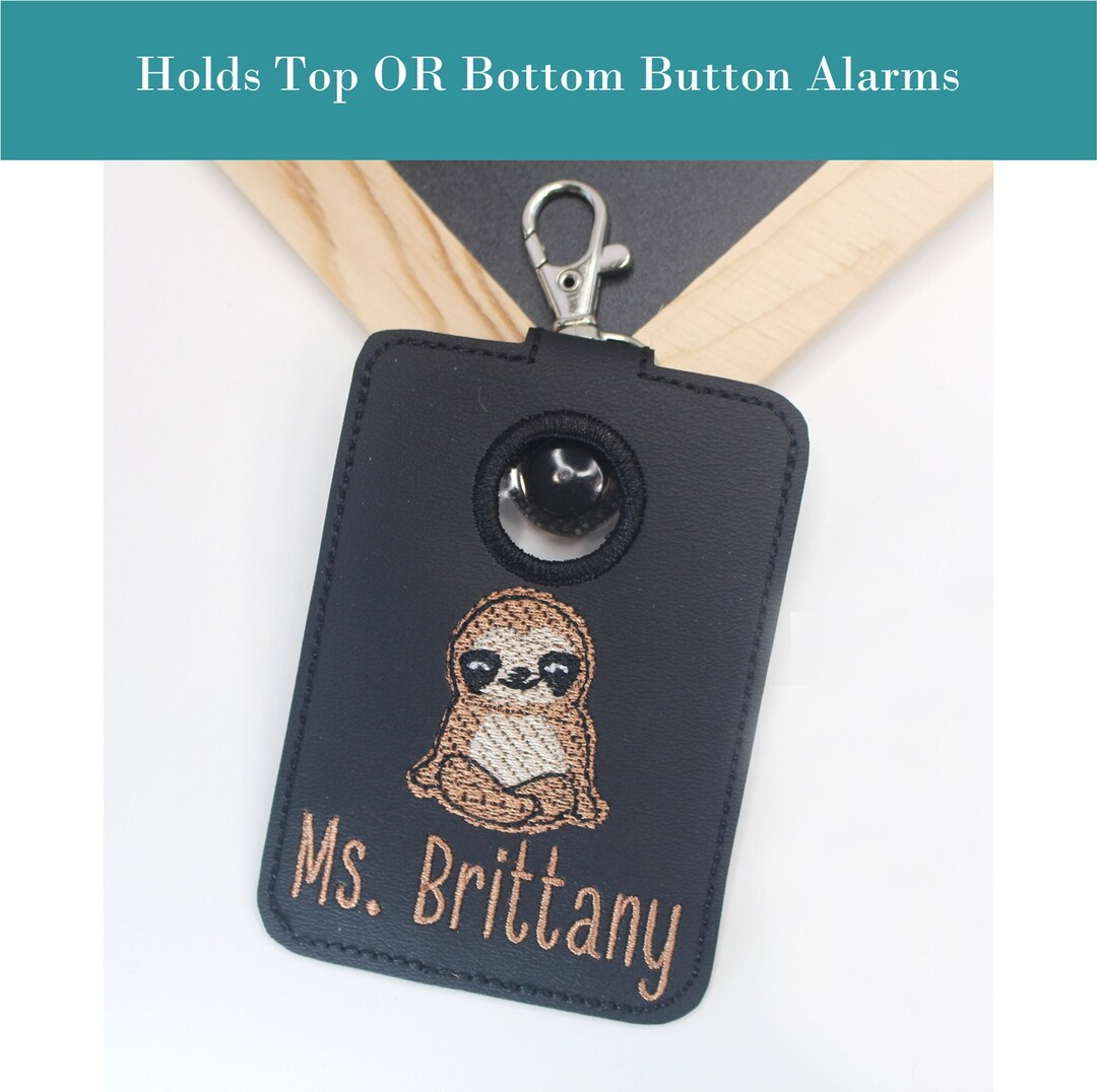 Alarm ID Badge Holder, Alarm Holder Key Ring, Vertical ID Card Case ...
