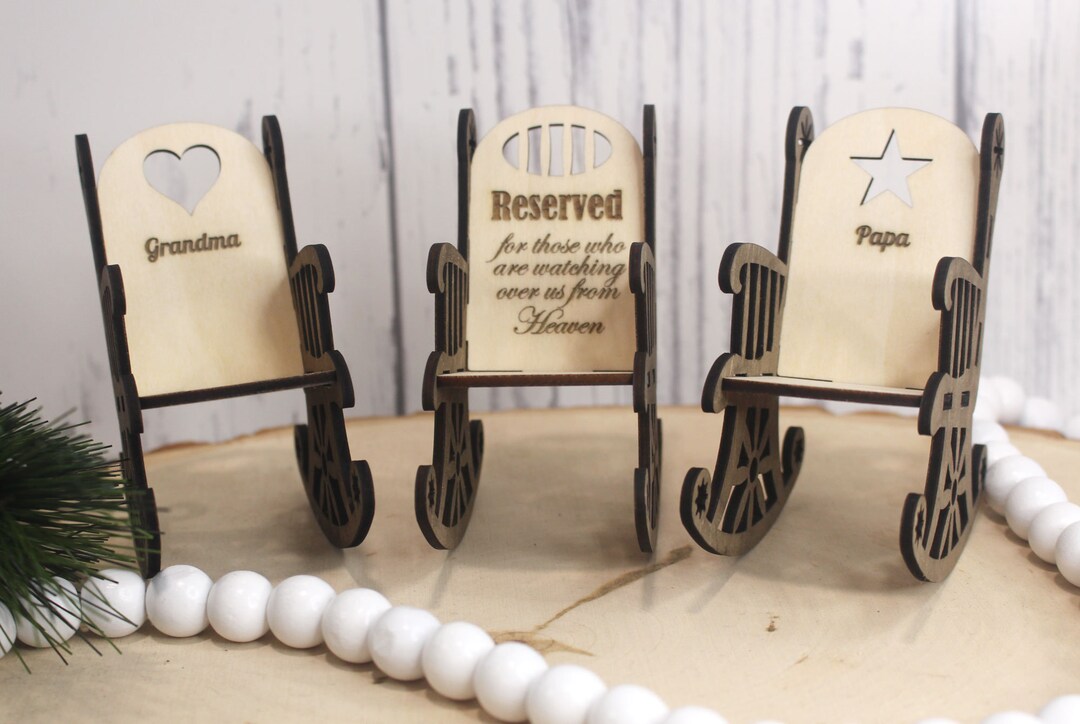 Memorial Rocking Chair, Empty Chair, Personalized Christmas Decor ...