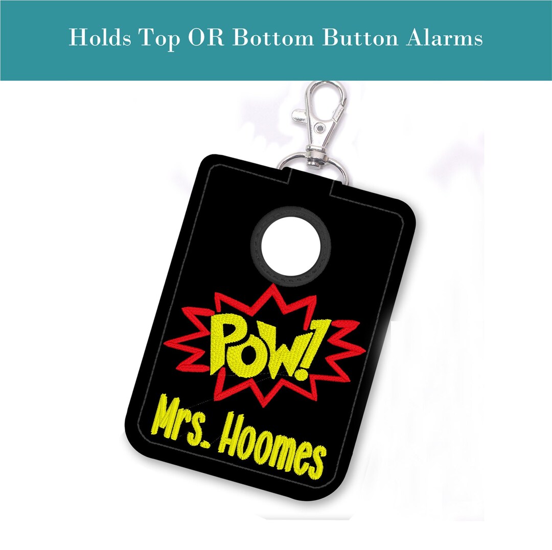Alarm ID Badge Holder, Alarm Holder Key Ring, Vertical ID Card Case ...