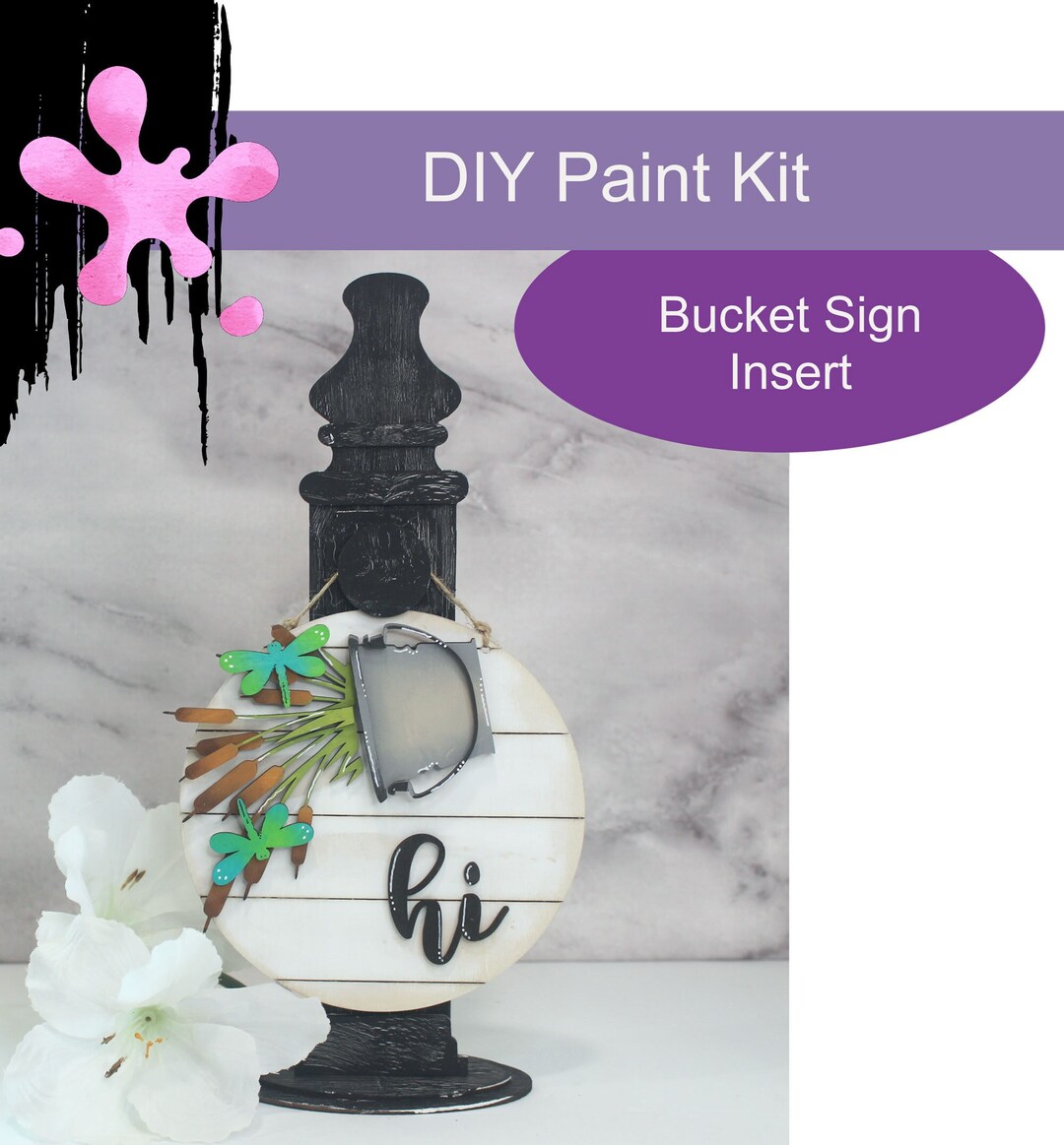 Pouring Bucket Sign Insert, DIY Wood Project, Tiered Tray Decor, DIY ...