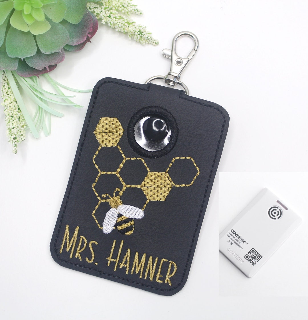 Alarm ID Badge Holder Alarm Holder Key Ring Vertical ID Card - Etsy