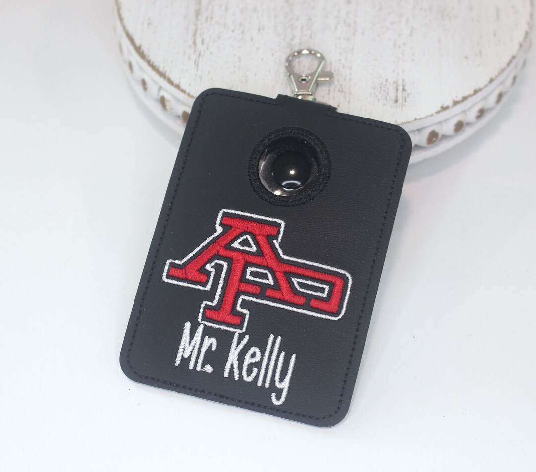 Alarm ID Badge Holder, Alarm Holder Key Ring, Vertical ID Card Case ...