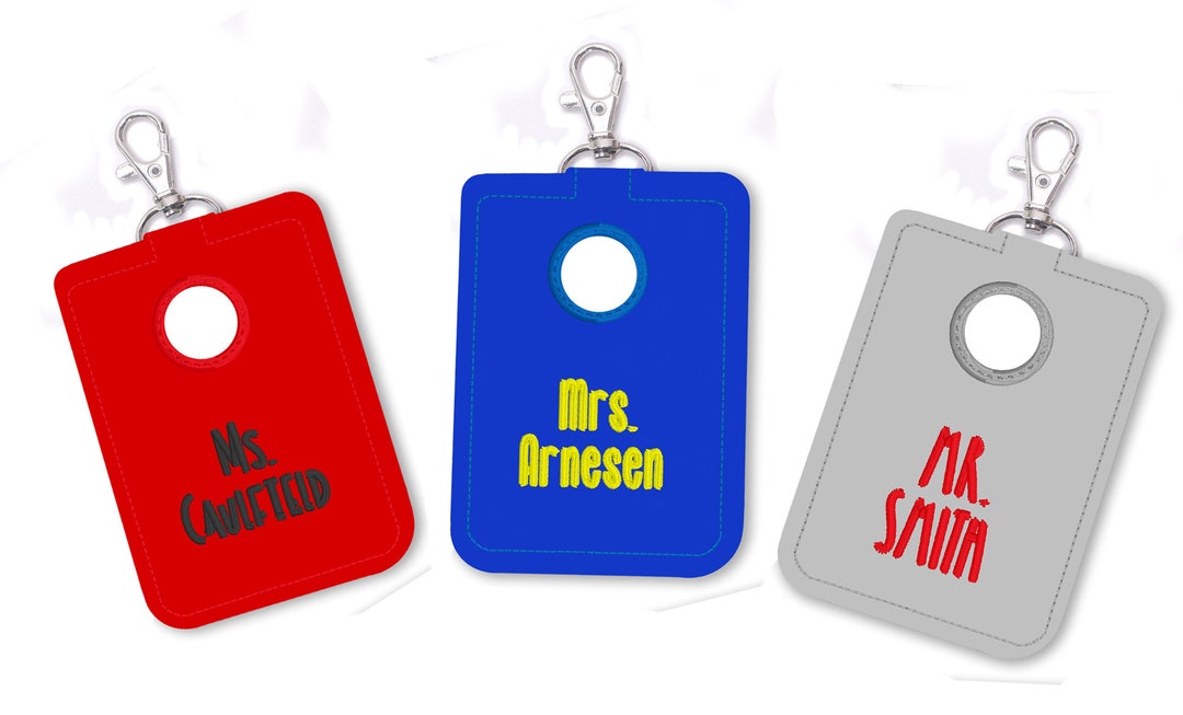 Alarm ID Badge Holder Alarm Holder Key Ring Vertical ID Card - Etsy