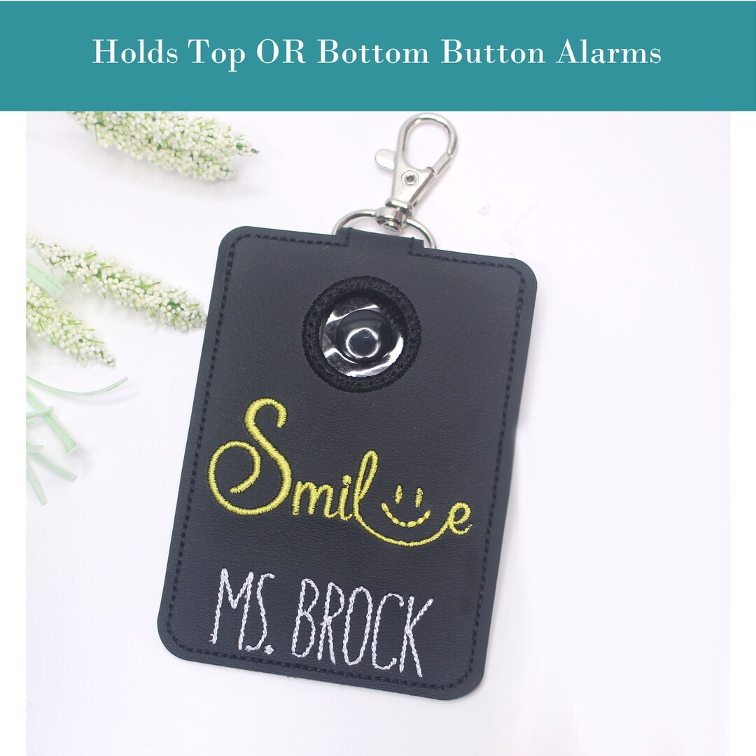 Alarm ID Badge Holder, Alarm Holder Key Ring, Vertical ID Card Case ...