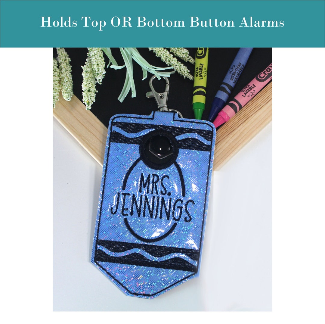 Alarm ID Badge Holder, Alarm Holder Key Ring, Vertical ID Card Case ...