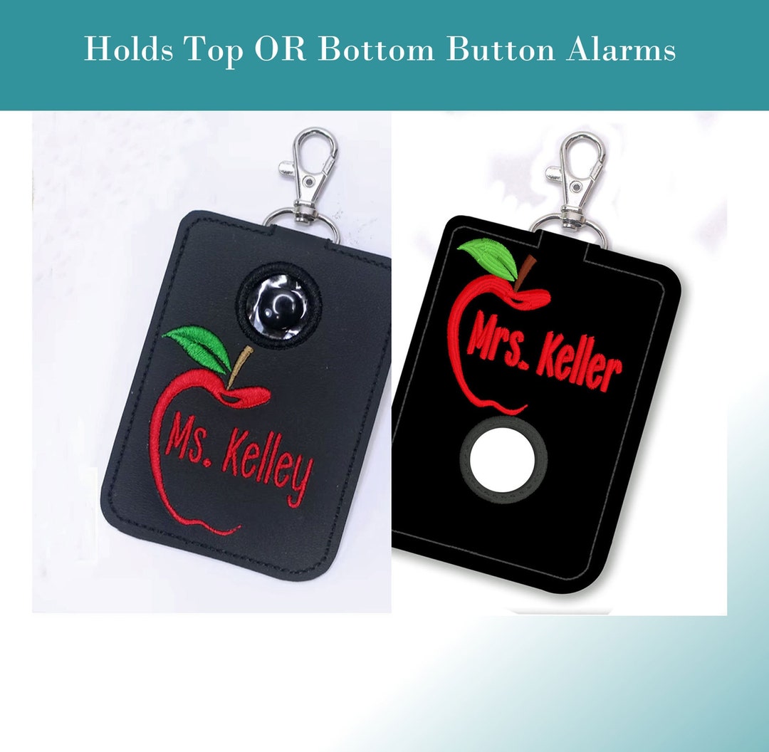 Alarm ID Badge Holder, Alarm Holder Key Ring, Vertical ID Card Case ...