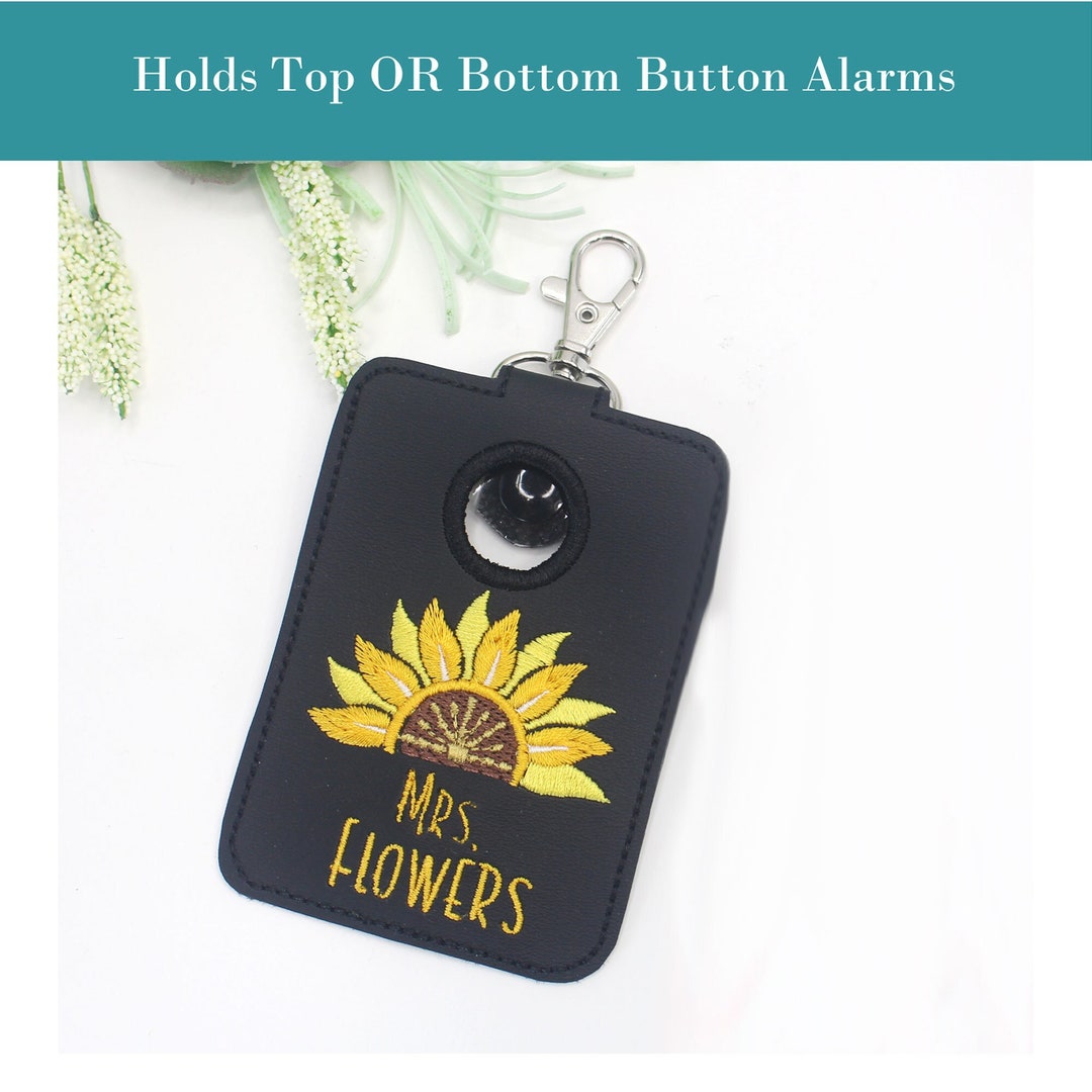 Alarm ID Badge Holder, Alarm Holder Key Ring, Vertical ID Card Case ...
