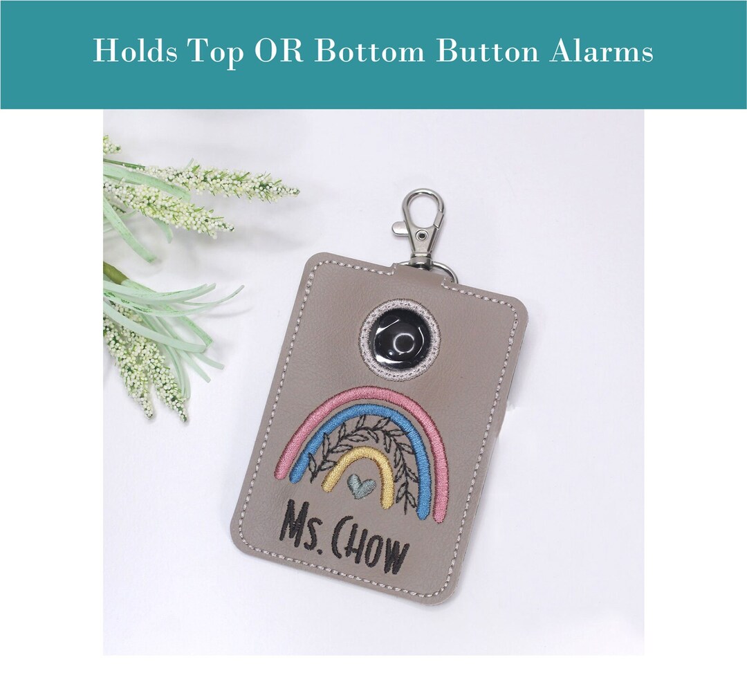 Alarm ID Badge Holder, Alarm Holder Key Ring, Vertical ID Card Case ...