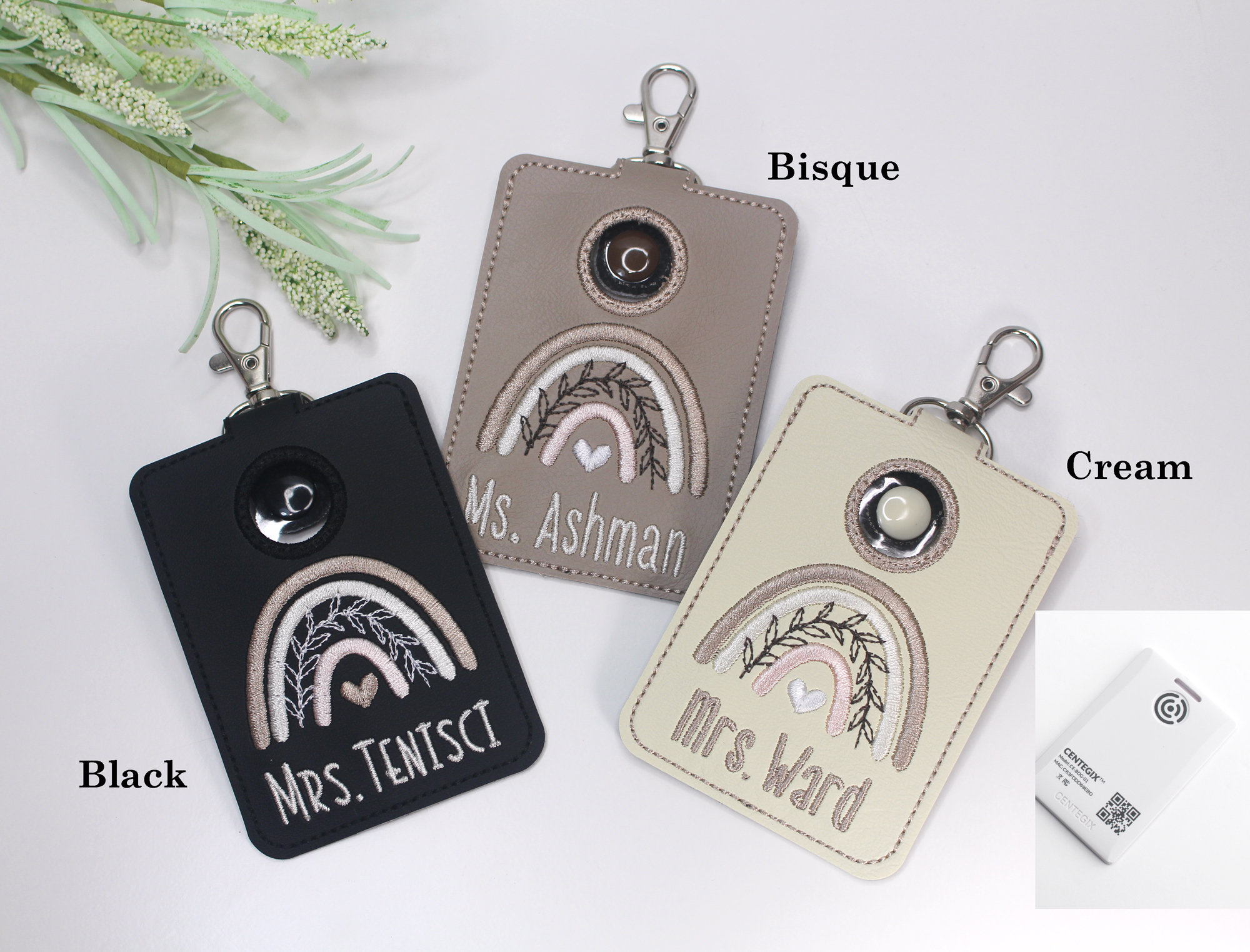 Alarm ID Badge Holder Alarm Holder Key Ring Vertical ID Card - Etsy