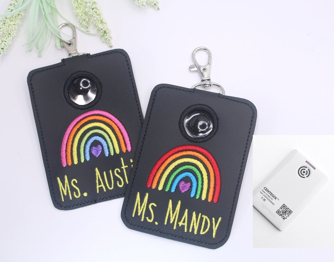 Alarm ID Badge Holder, Alarm Holder Key Ring, Vertical ID Card Case ...